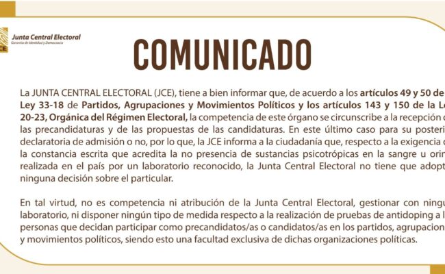 JCE responde reclamo Fuerza del Pueblo: no es responsable de prueba ...